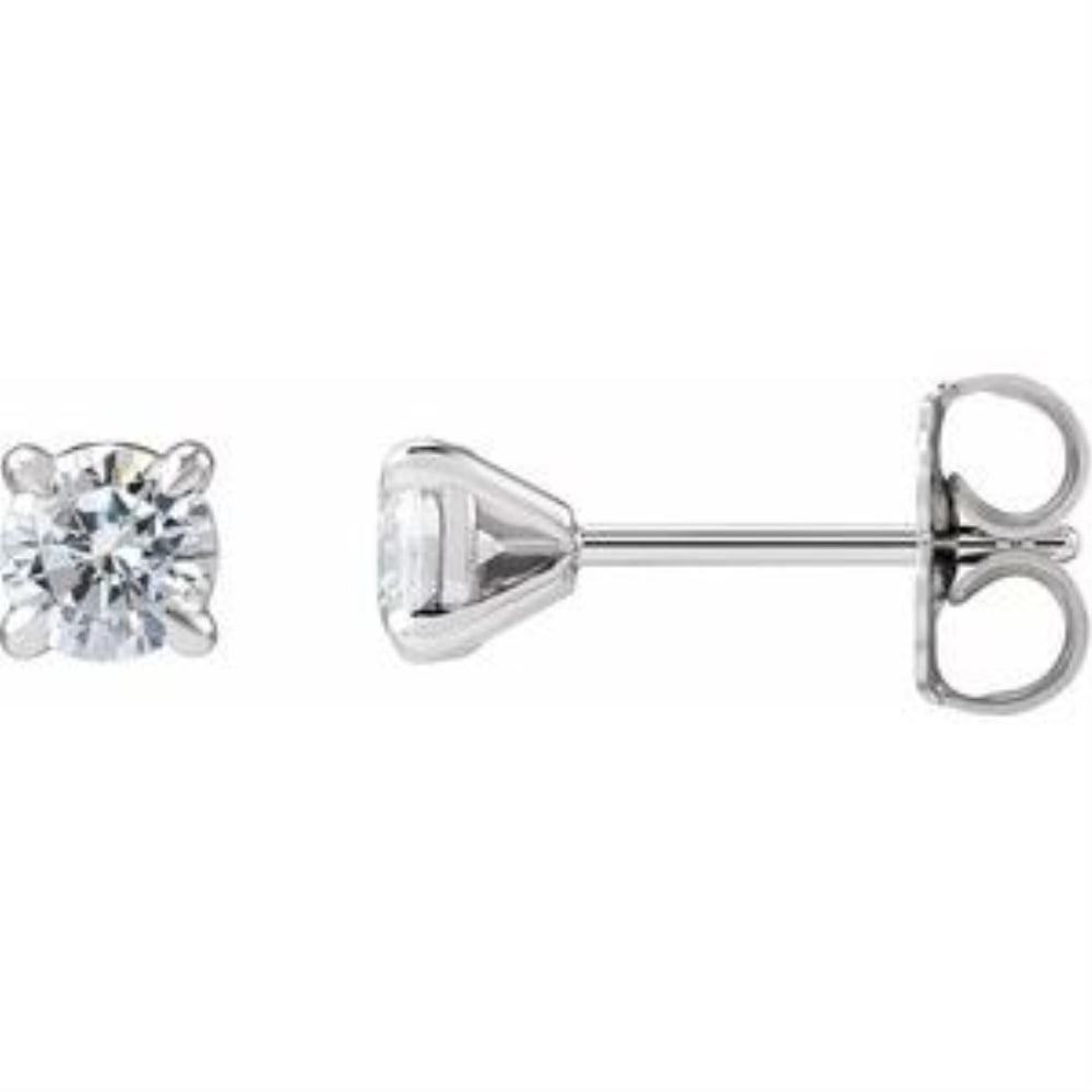 Auriga 14k White Gold 1/2 CTW LG Diamond Cocktail-Style Stud Earrings ...