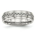 Auriga Fine Jewelry Stainless Steel w/Sterling Silver Braid Inlay ...