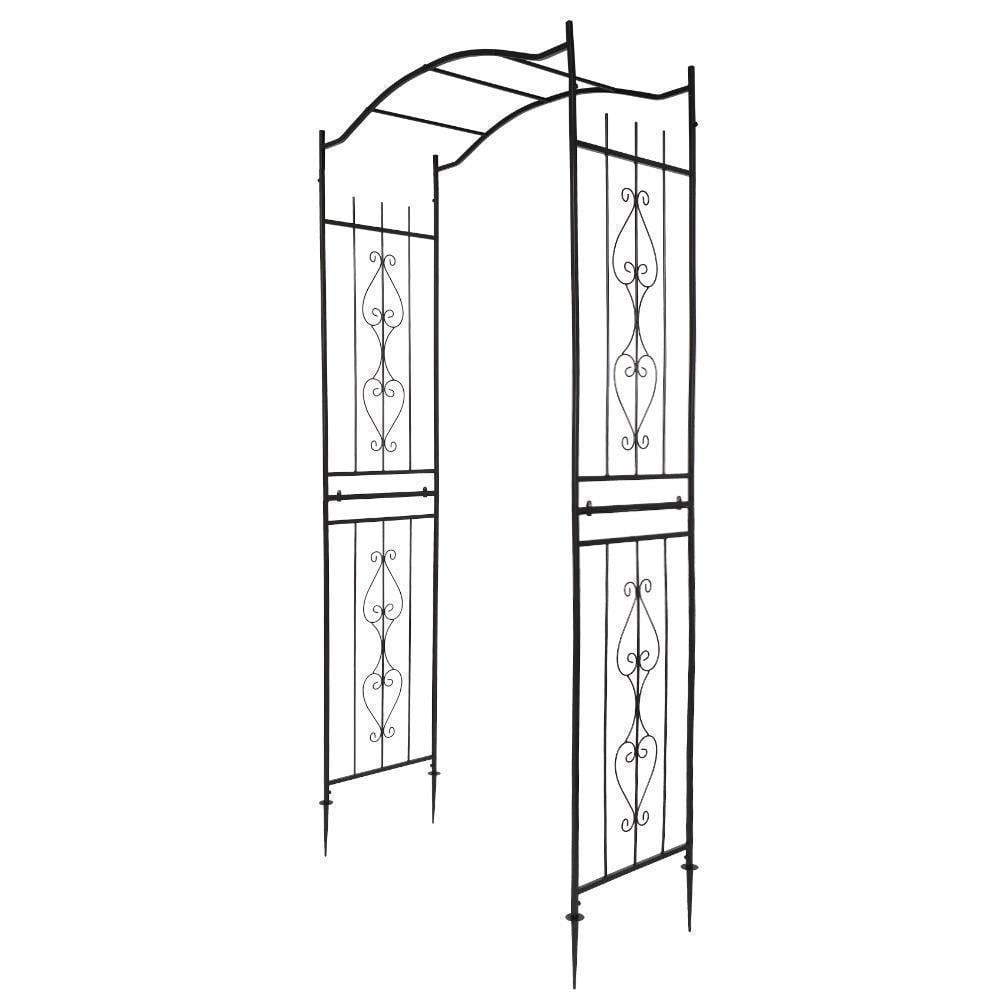 Aurivale Garden Arch Arbor, Heavy Duty Metal Arbour Archway, Decorative ...
