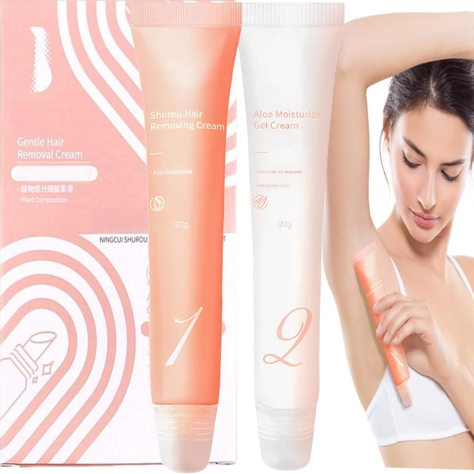 Aurlix Hair Remover Cream for Face, Inferright Facial Removal Cream Kit, Aurlux Instant Hair ...