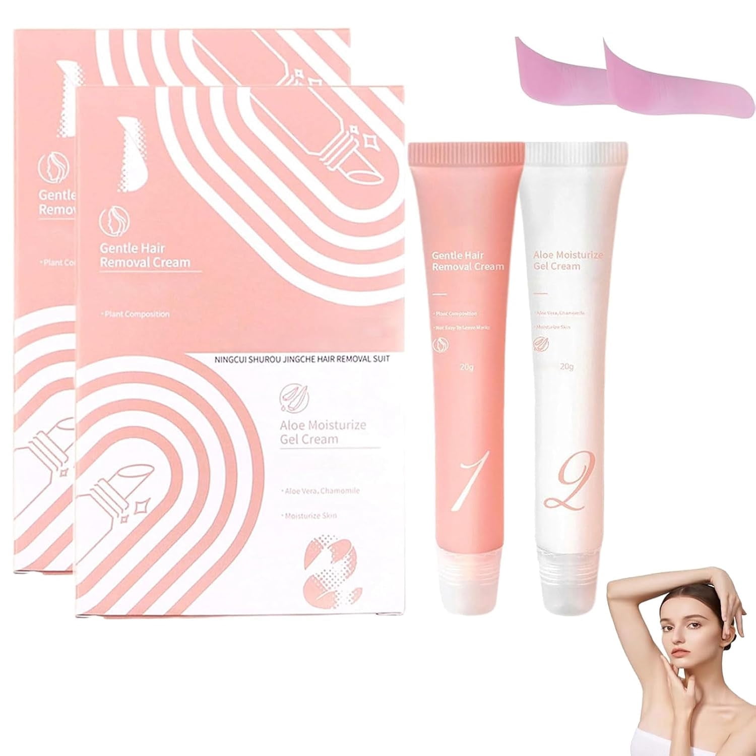 DENGK Aurlux Hair Remover Cream, Facial Hair Removal for Women ...