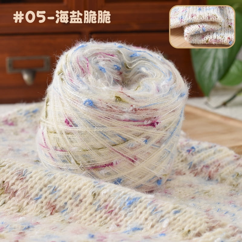 Auroal fluffy mohair yarn -1 roll 100G Style A high-quality rainbow ...