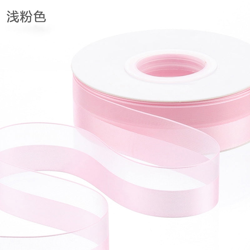 Auroal light pink Translucent Half Ribbon -1 piece, 0.98 inches wide ...