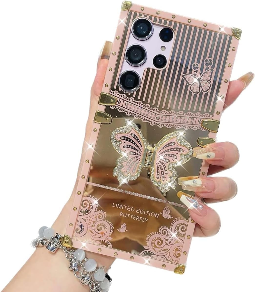 AuroiCYY for Samsung Galaxy S24 Ultra Case, Foldable Butterfly ...