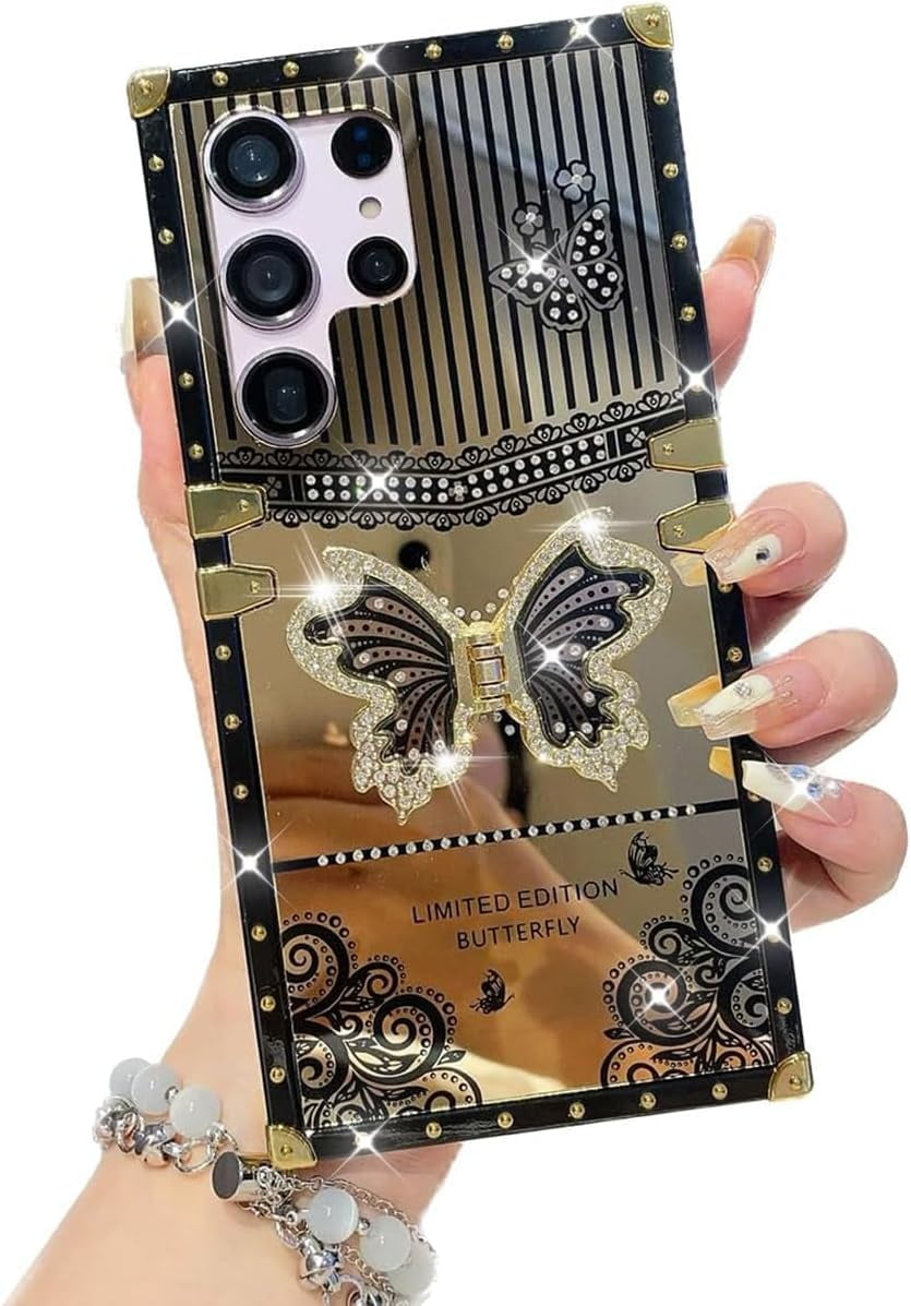 AuroiCYY for Samsung Galaxy S24 Ultra Case, Foldable Butterfly ...