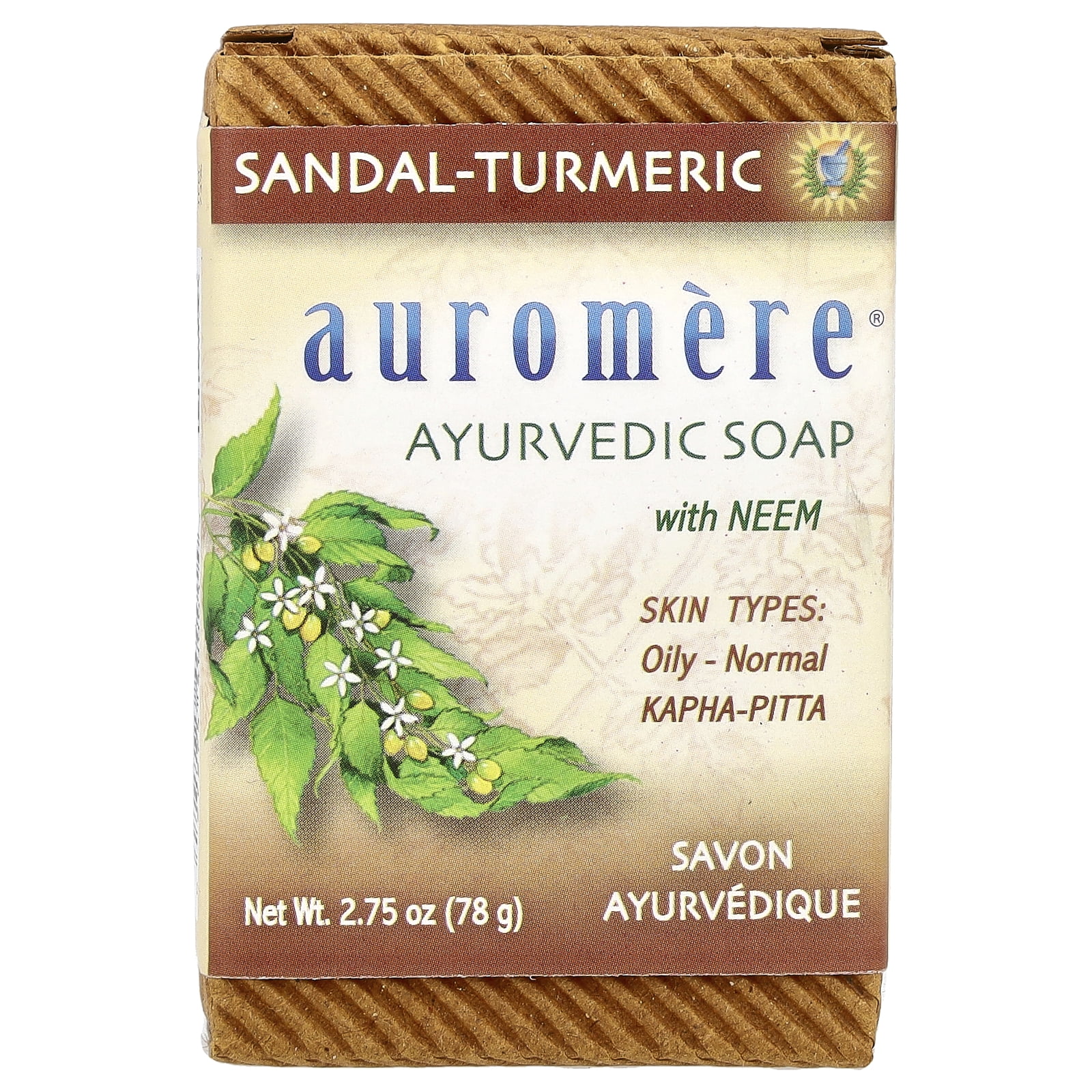 Auromere Ayurvedic Bar Soap Sandalwood-Turmeric - 2.75 oz Bar Soap ...
