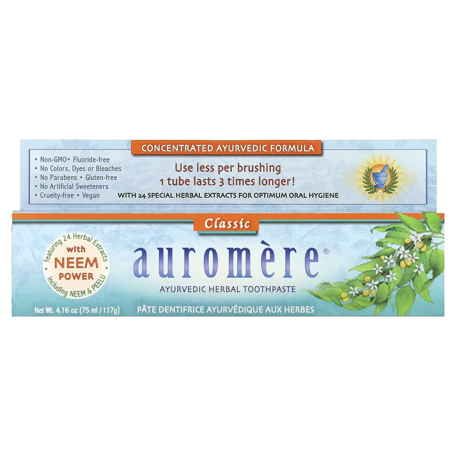 Auromere Ayurvedic Herbal Toothpaste, RRF12 Classic Licorice - with ...