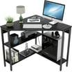 VECELO Easy Assembly Small Corner Computer Desk with Keyboard Tray and ...