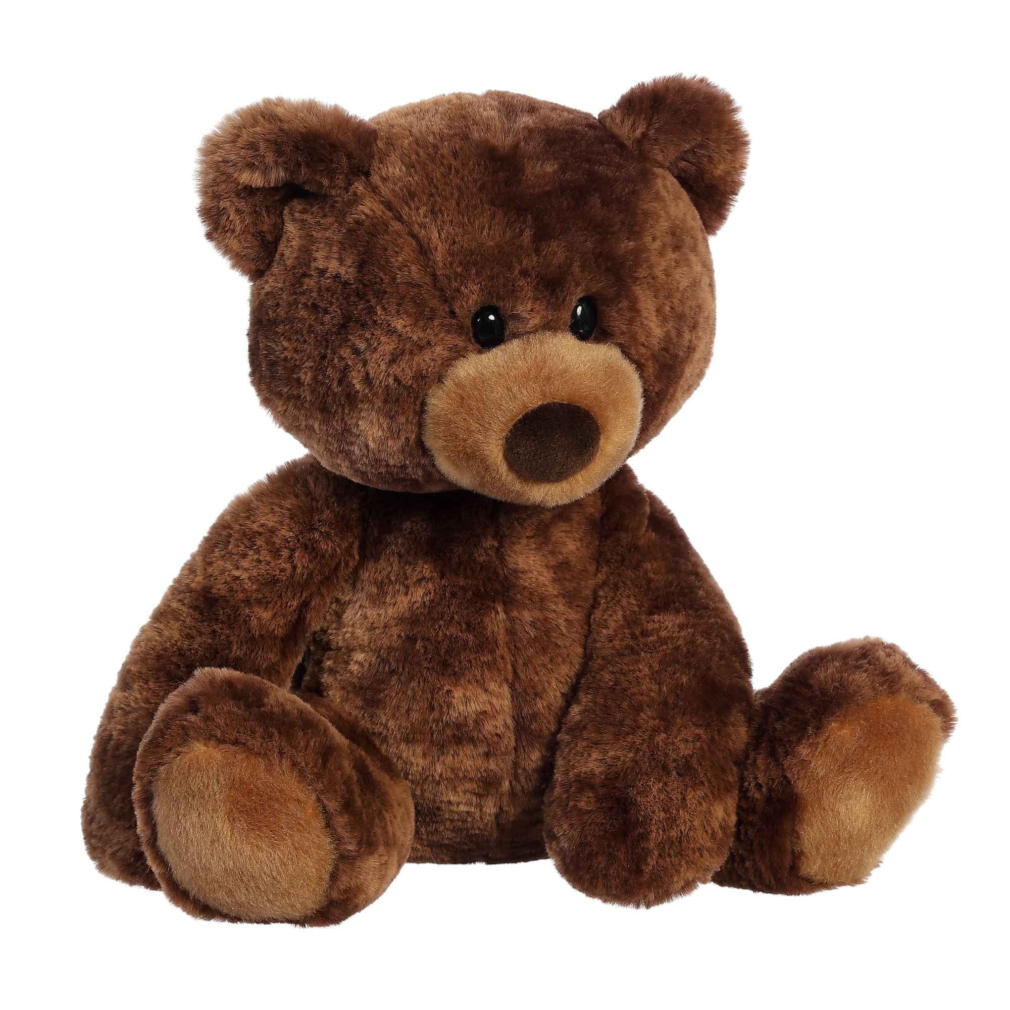 Aurora - Large Brown Bear - 12.5" Coco Swirl Bear - Snuggly Stuffed Animal - Walmart.com