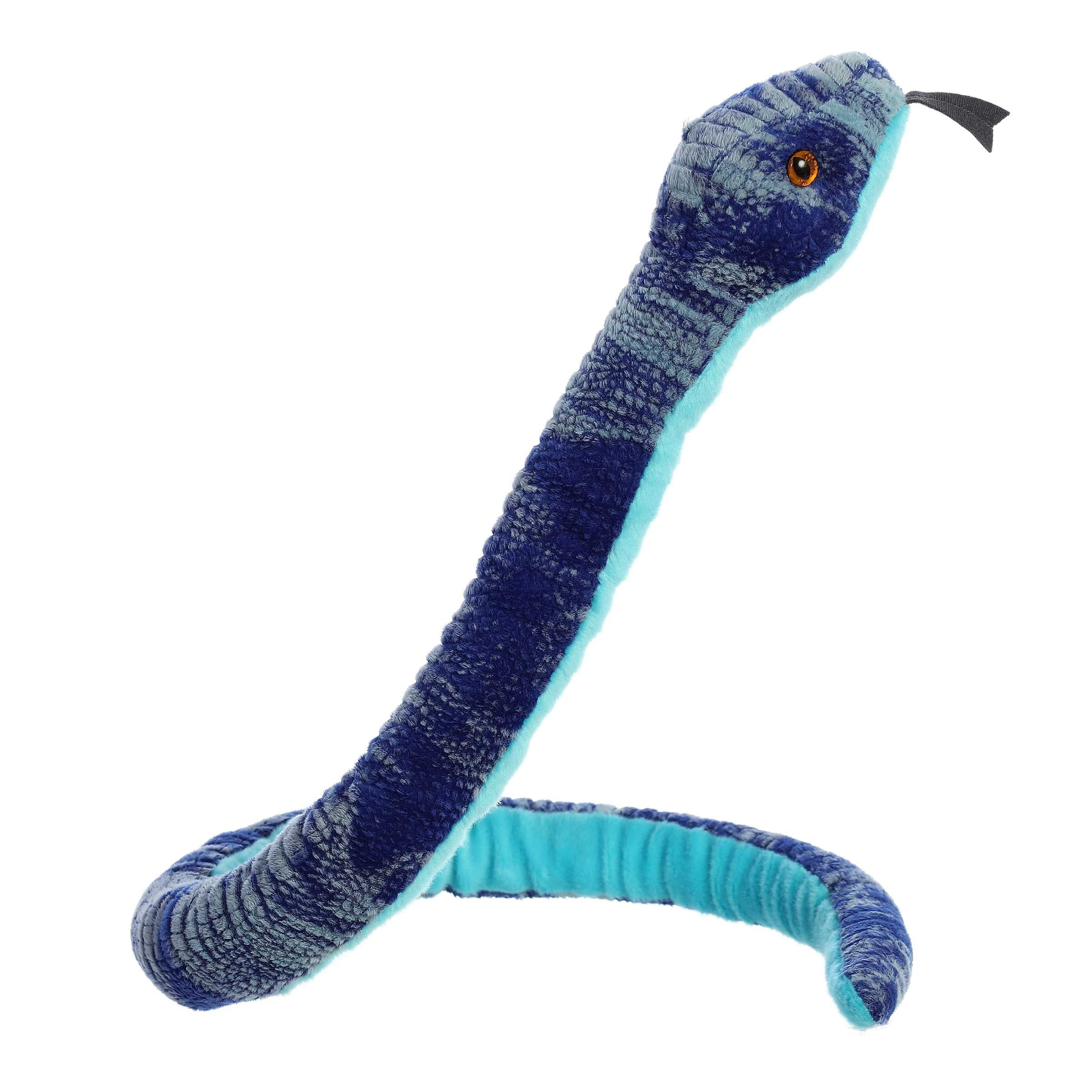 Aurora - X-Large Blue Snake - 50" Blue Tree Snake - Playful Stuffed ...