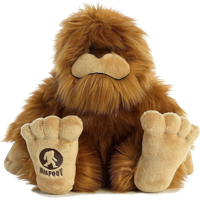 "Aurora - Big Foot Soft Toy Plush - 12.5"" Large Brown Fantasy Stuffed ...