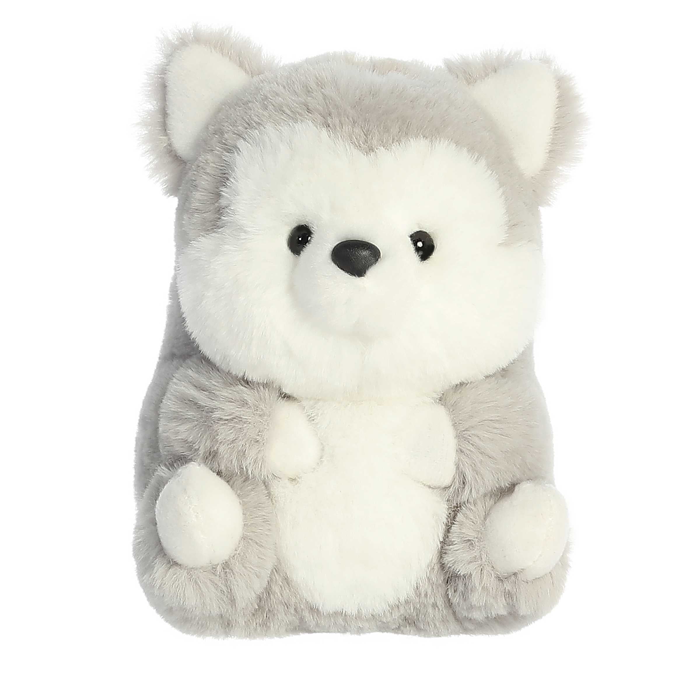 Aurora - Mini Gray Rolly Pet - 5" Hampshire Husky - Round Stuffed ...