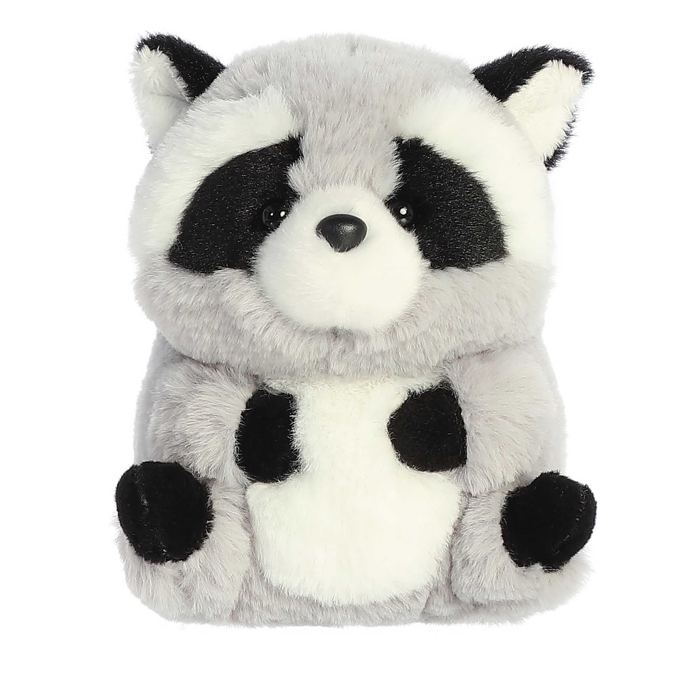 Aurora - Mini Gray Rolly Pet - 5" Ripley Raccoon - Round Stuffed Animal ...