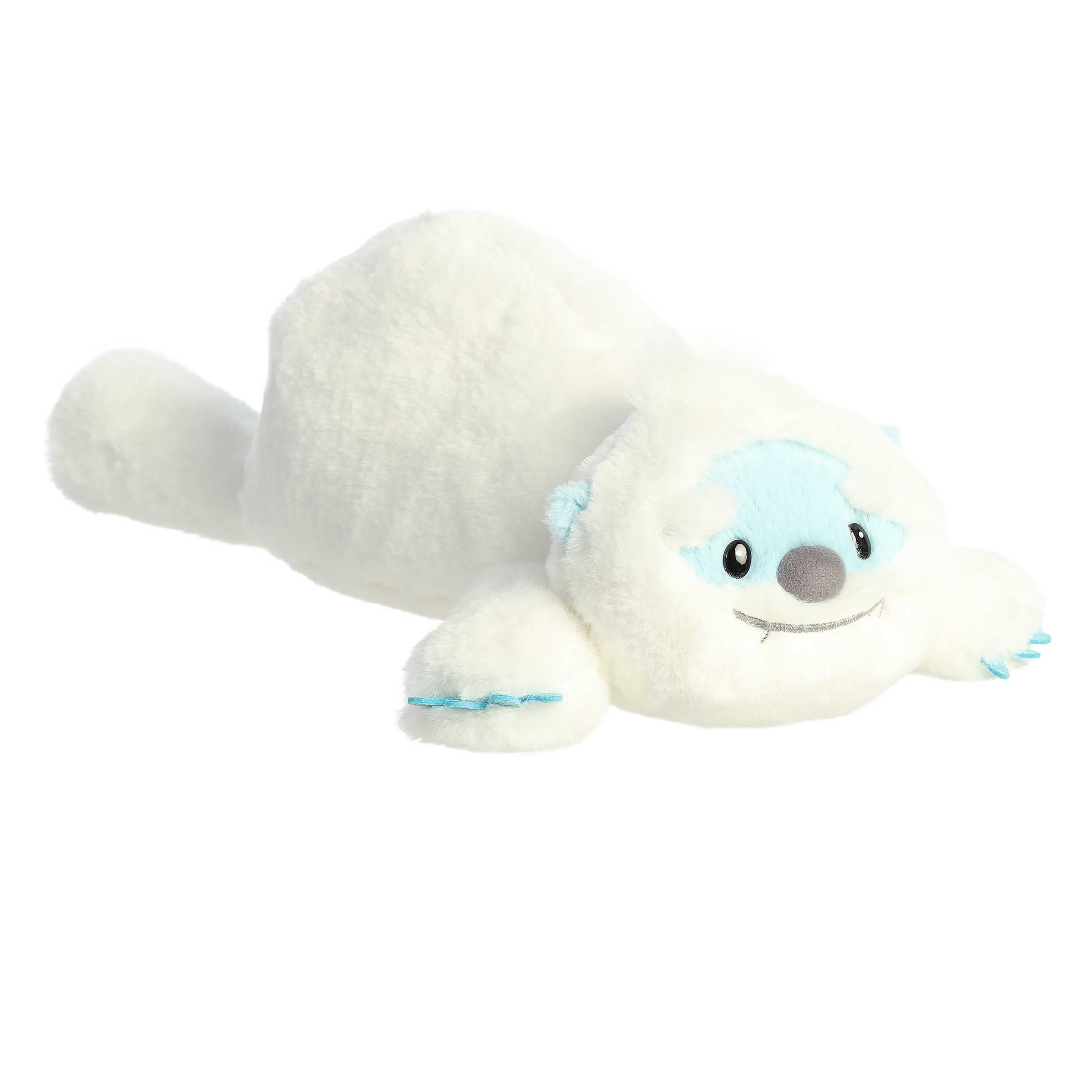 Aurora - Large White Snoozles - 18" Yeti - Laid-back Stuffed Animal ...