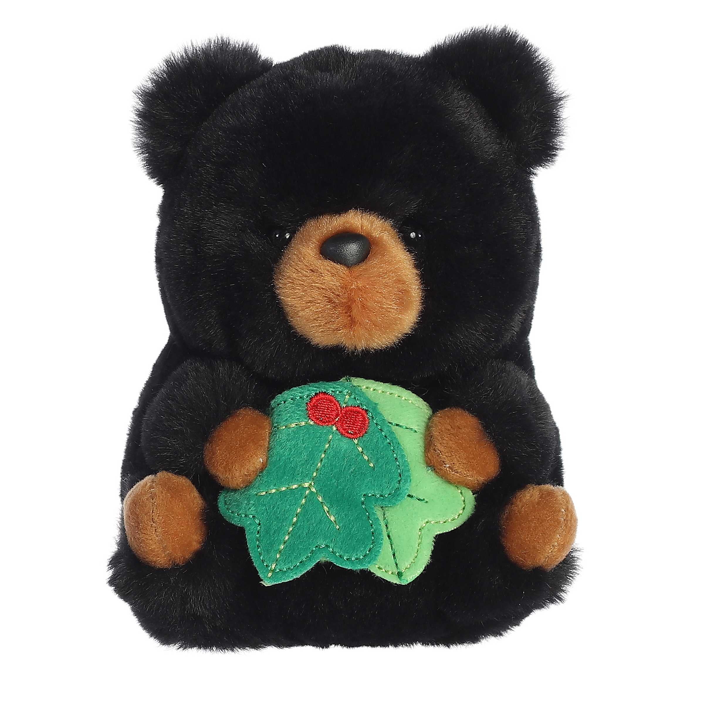 Aurora - Small Black Rolly Pet - 5.5" Blizzard Black Bear - Festive ...