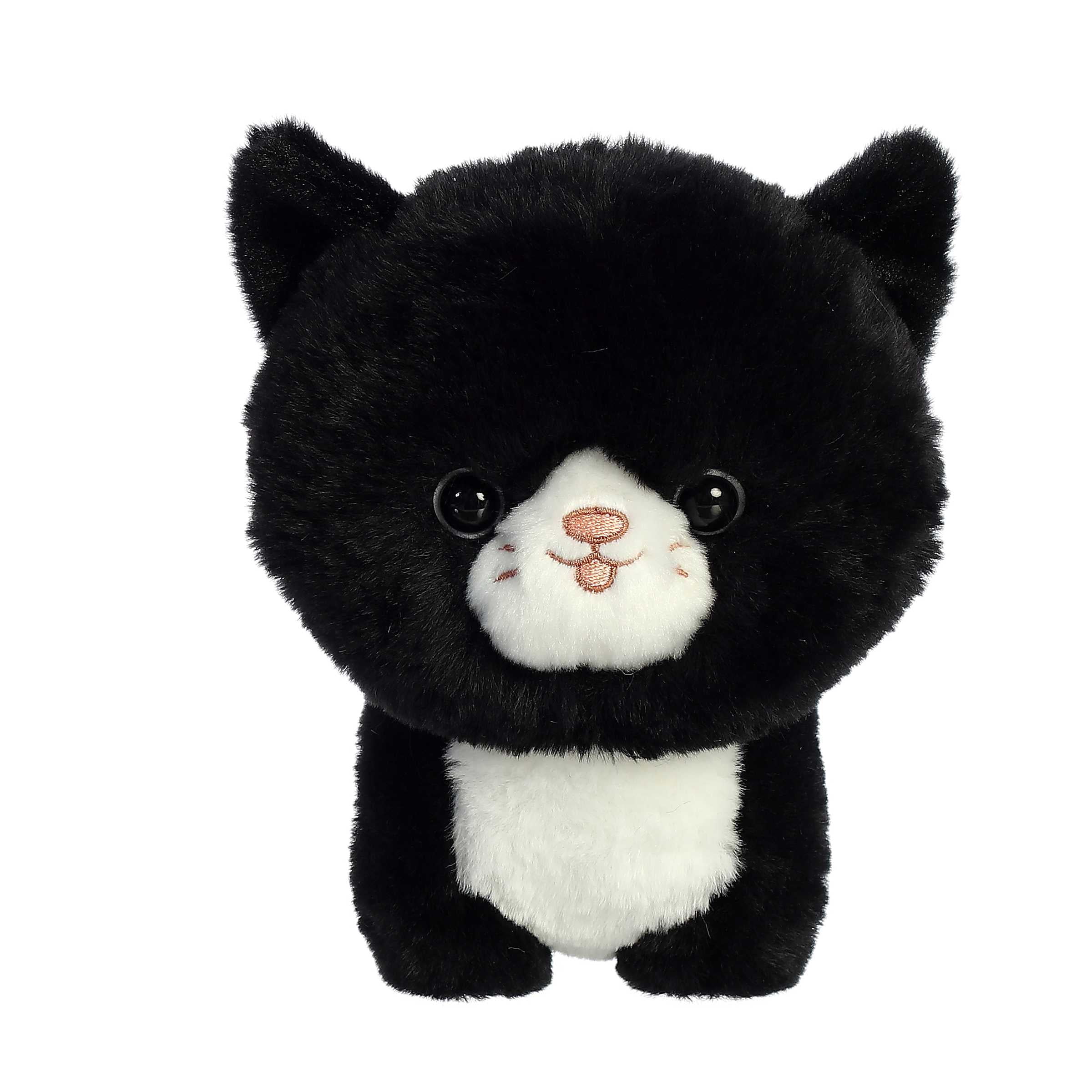Aurora 7 in. Playful Teddy Pets Tuxedo Cat Unique Design Endless Play ...
