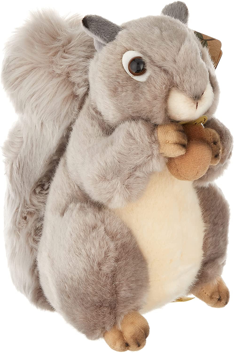 Aurora World Miyoni 8 in. Grey Squirrel Plush Toy with Acorn, Realistic ...
