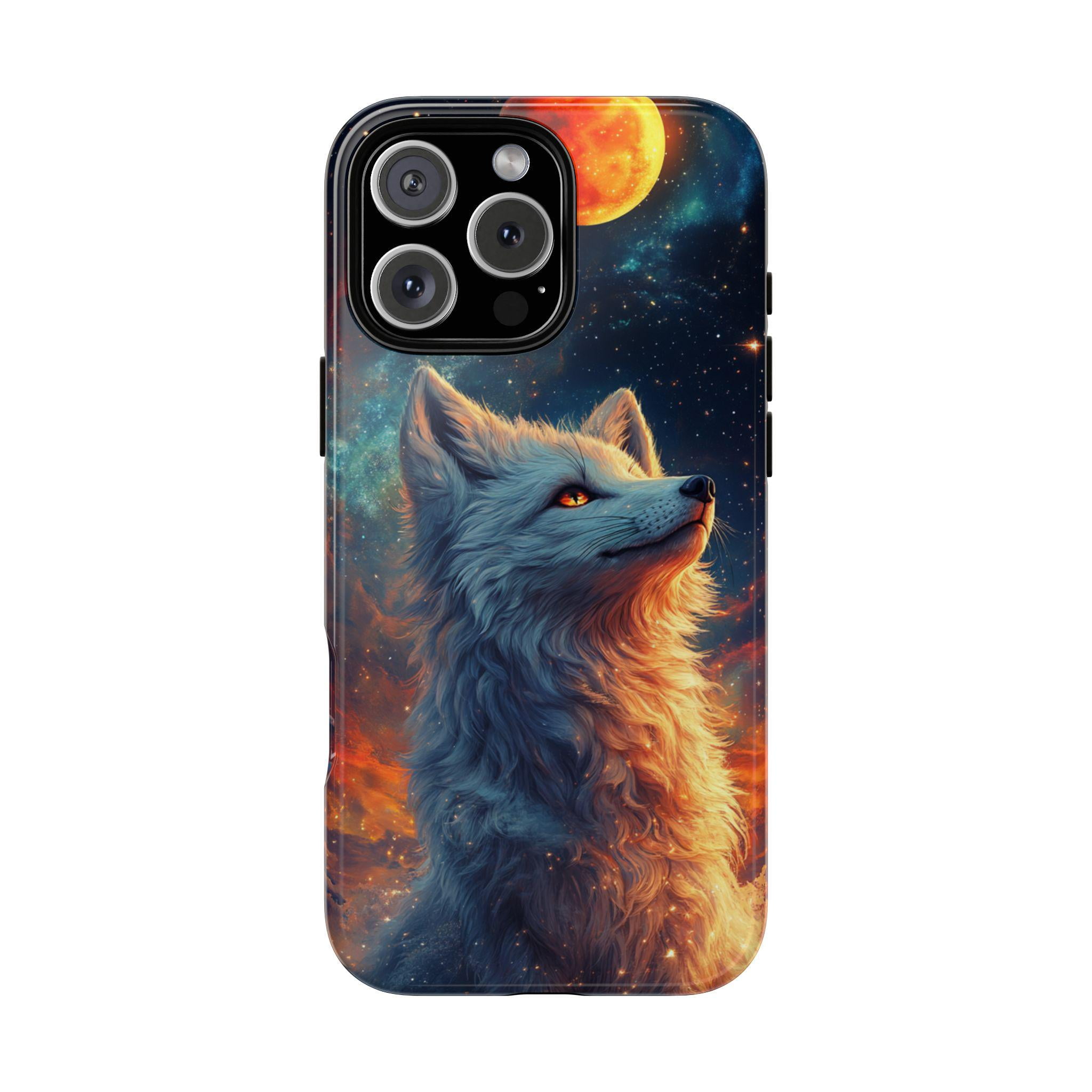 Aurora Arctic Fox Night Sky Art Phone Case with iPhone 17 to 11 Pro Max ...
