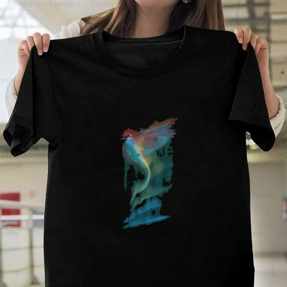 Aurora Bird Northern Lights Crow Raven Wildlife Nature Graphic H28981 T ...