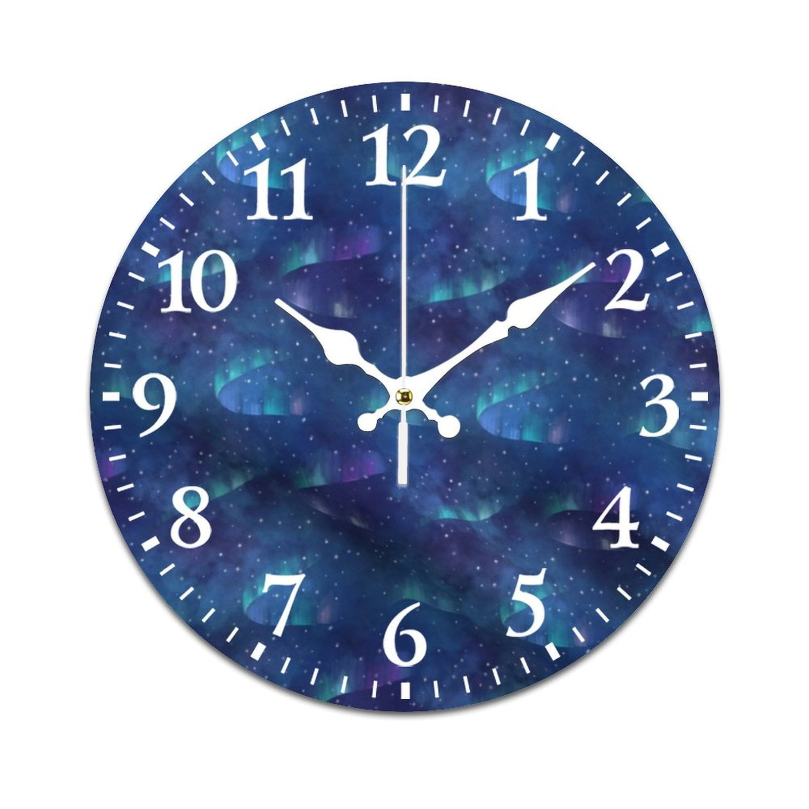 Aurora Borealis Art Wall Clock Modern Design Clocks Wall Hanging Home ...