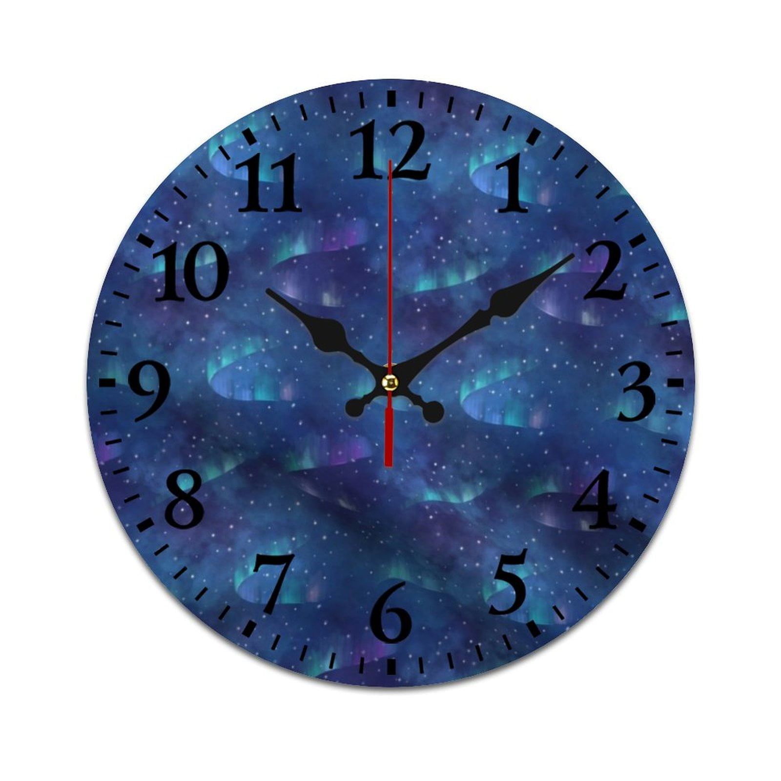Aurora Borealis Art Wall Clock Modern Design Clocks Wall Hanging Home ...
