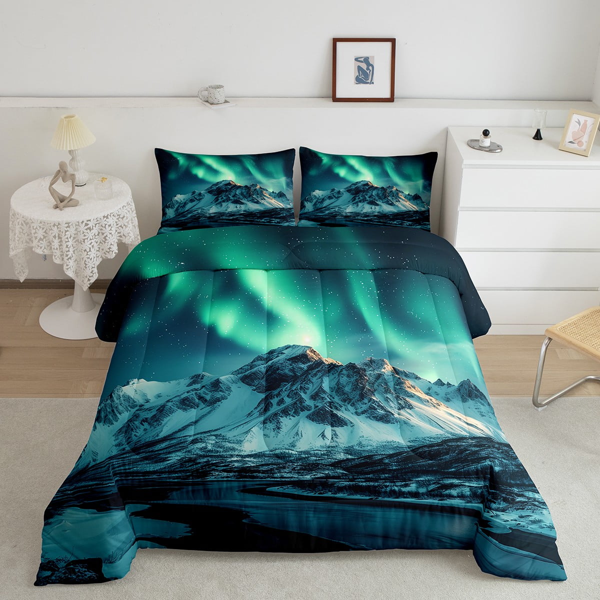 Aurora Borealis Bedding Northern Lights Comforter Set for Men Women ...