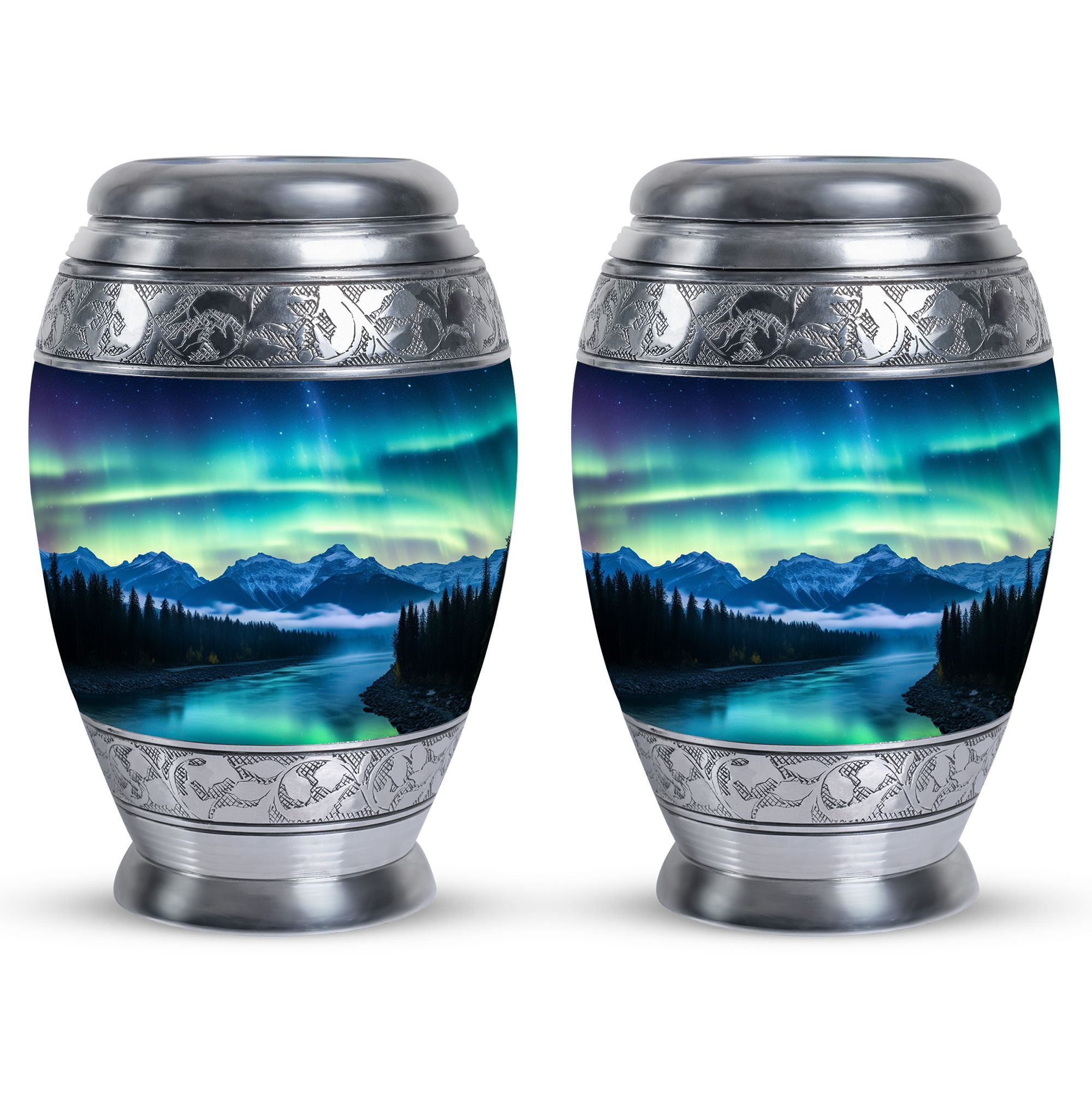 Aurora Borealis Cremation Urn Human Ashes - Memorial Urns And Keepsakes ...