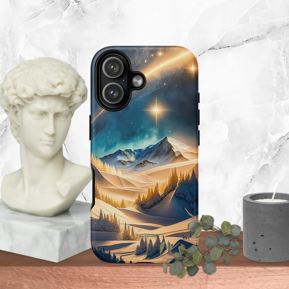 Aurora Borealis Mountain Glow Phone Case with iPhone 17 to 11 Pro Max ...