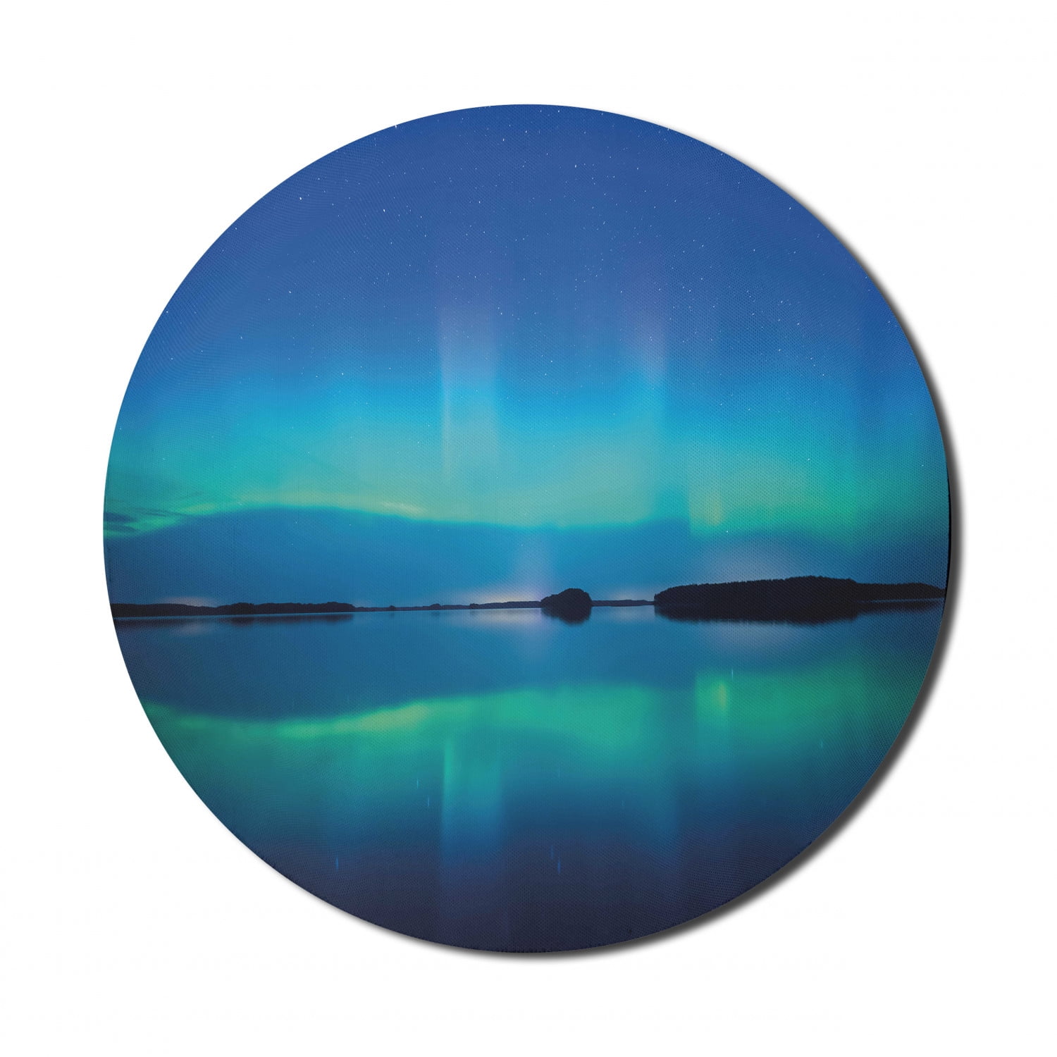 Aurora Borealis Mouse Pad for Computers, Unusual Sky Scenery over Calm ...