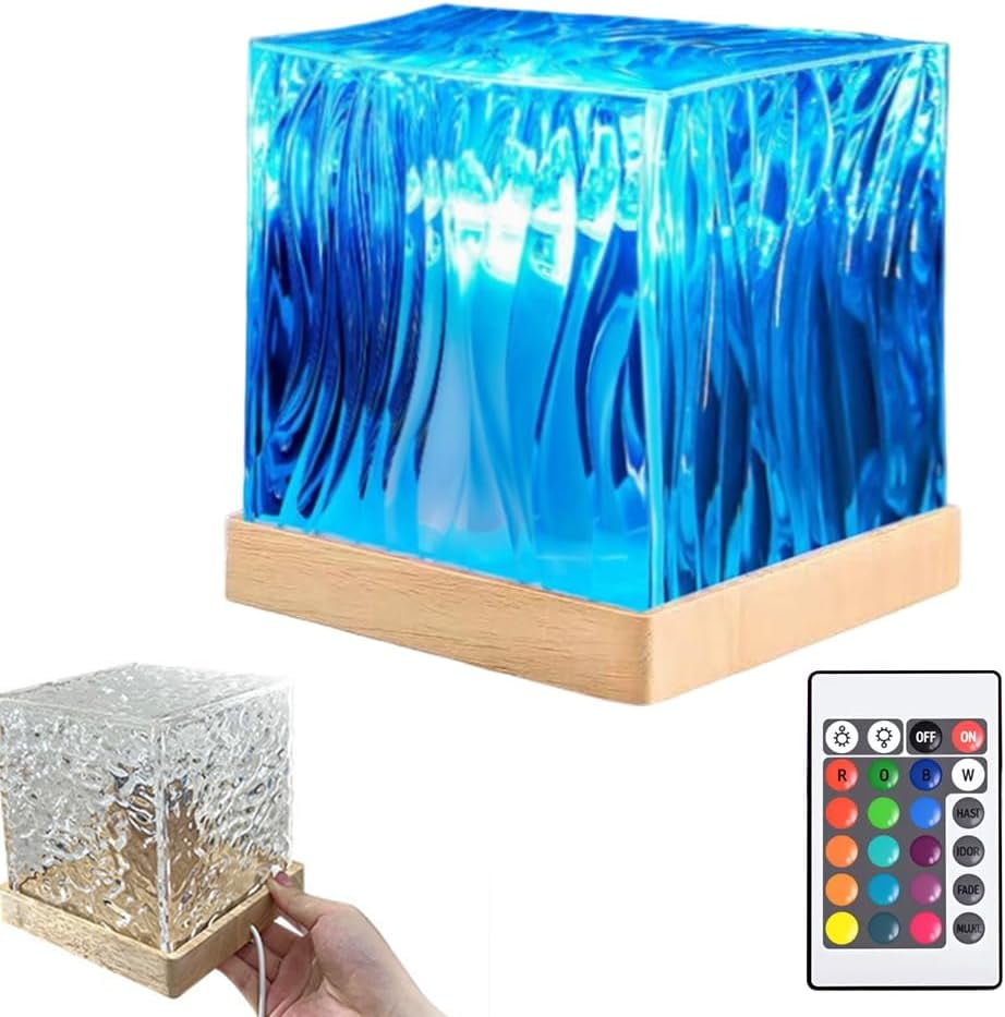 Aurora Borealis Night Light Projector,16 Colors Rotating Water Ripple ...