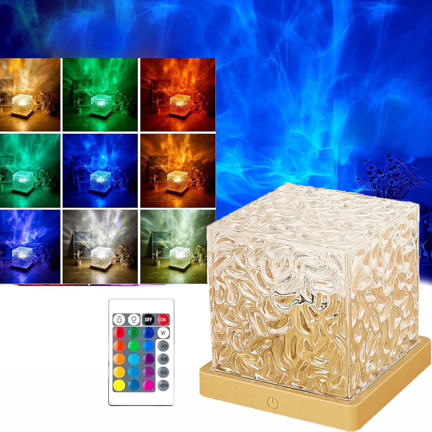 Aurora Borealis Night Light Projector, Dreamscape Rotating Water Ripple ...