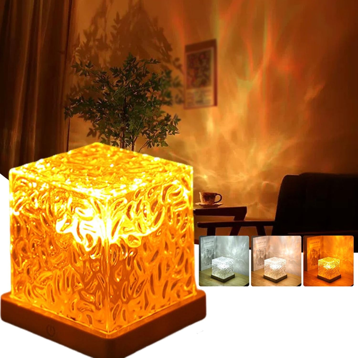 Aurora Borealis Night Light Projector,Rechargeable/Plug-in with ...