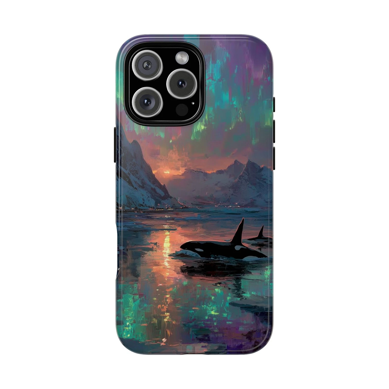 Aurora Borealis Orca Ocean Scene iPhone Case 17 to 11 Pro Max - Walmart.com