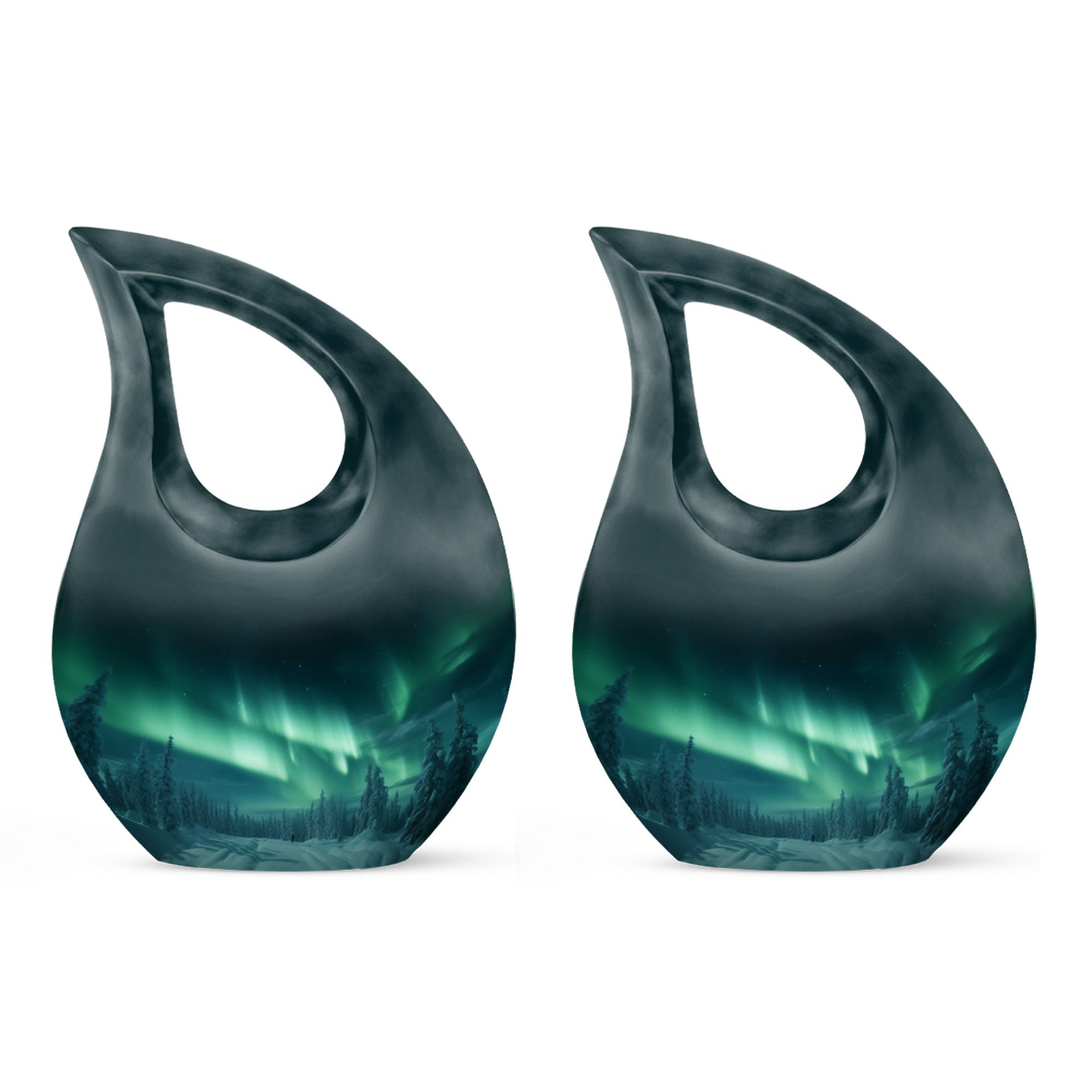 Aurora Borealis Silent Frozen Urn - Cremation Urn Human Ashes - Urn For ...