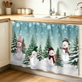 Aurora Christmas Snowman Cabinet Curtain 32"Wx55"L,Dustproof Pantry ...