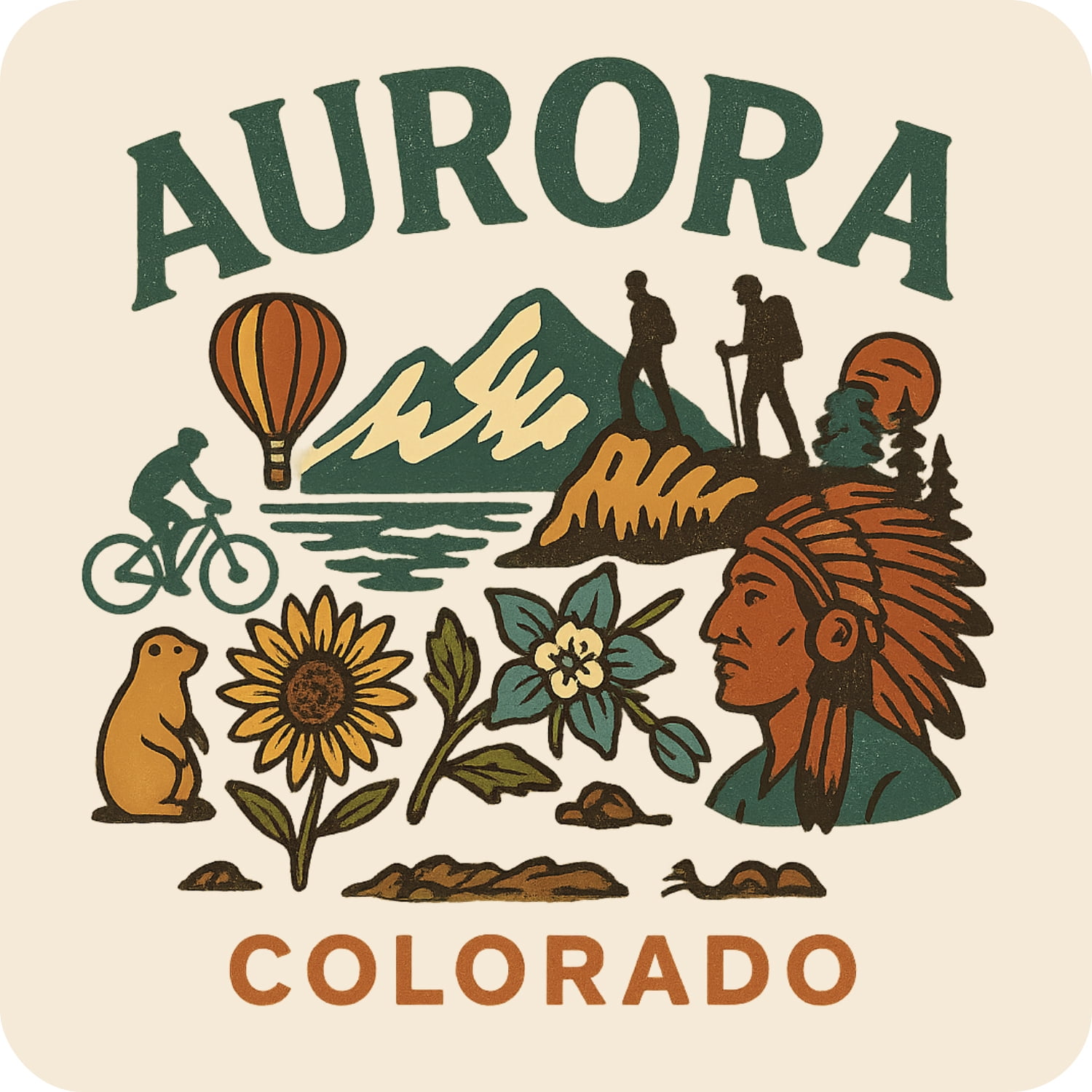 Aurora Colorado Keepsakes Souvenir Vinyl Sticker – Destination Travel ...