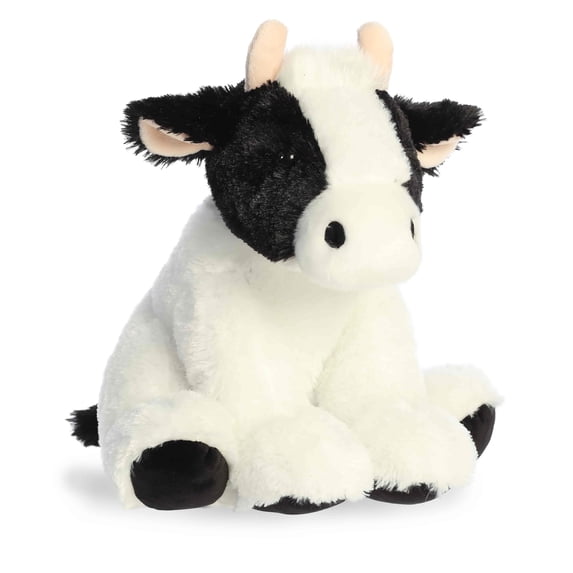Aurora® Cuddly Black & White Cow Stuffed Animal - Soft and Cuddly Toy ...