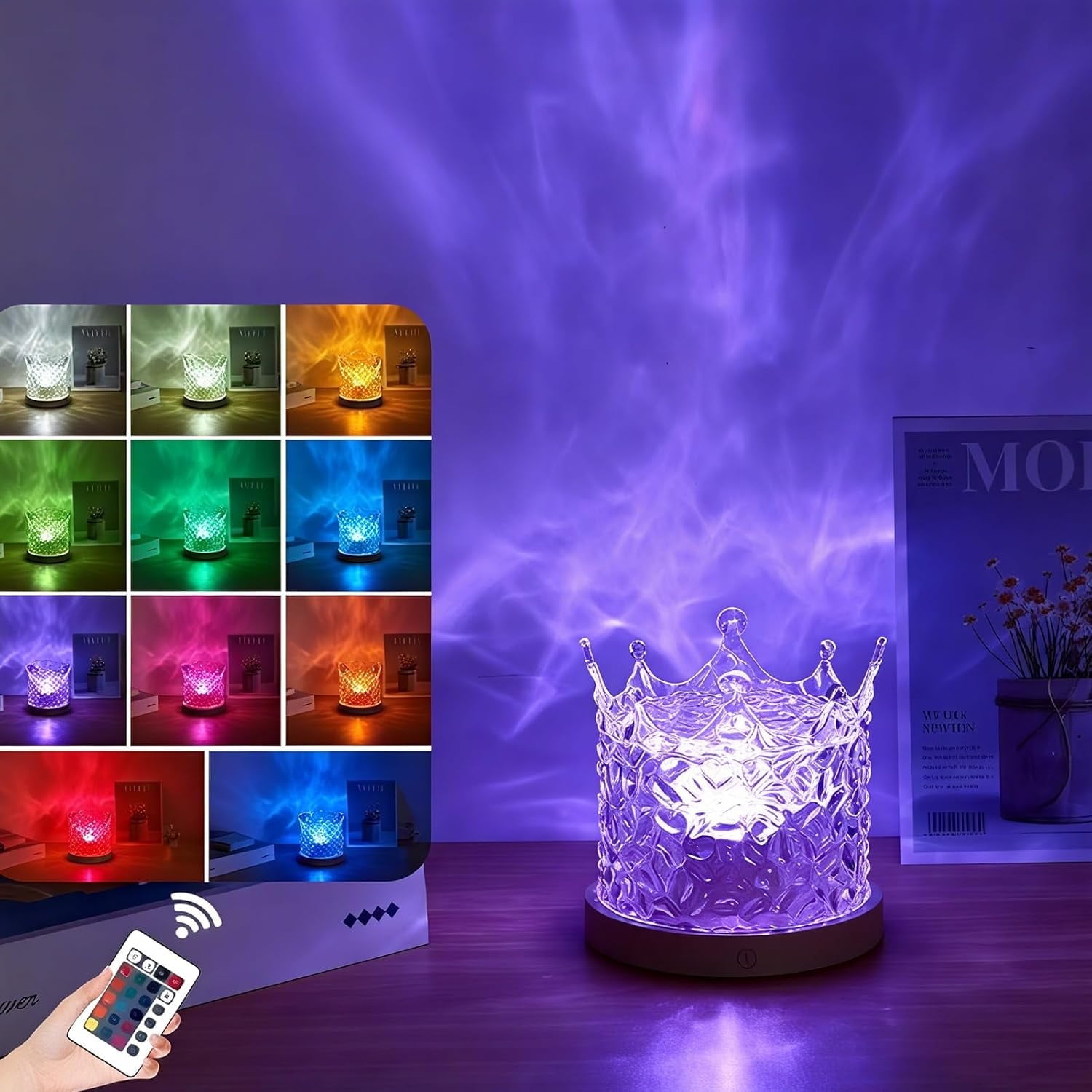 Aurora Dreamscape Projector Ocean Wave Northern Lights Cube Lamp with ...