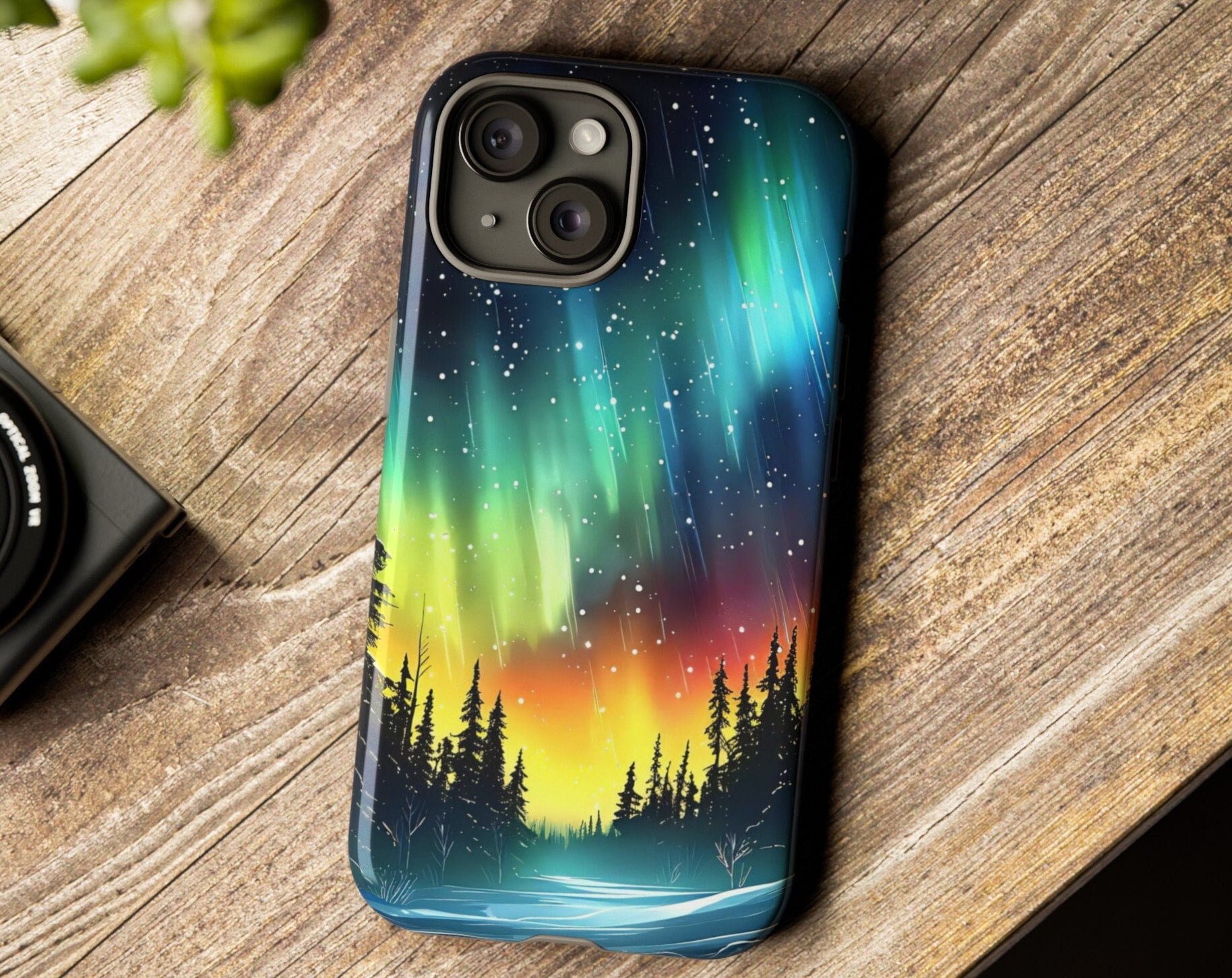 Aurora Galaxy Night Sky Phone Case for iPhone 17 11 12 13 14 15 16 Pro ...