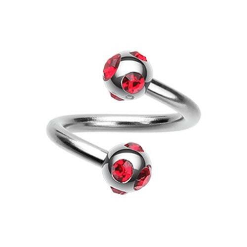 Aurora Gem Ball Steel Twist Spiral Ring - Walmart.com