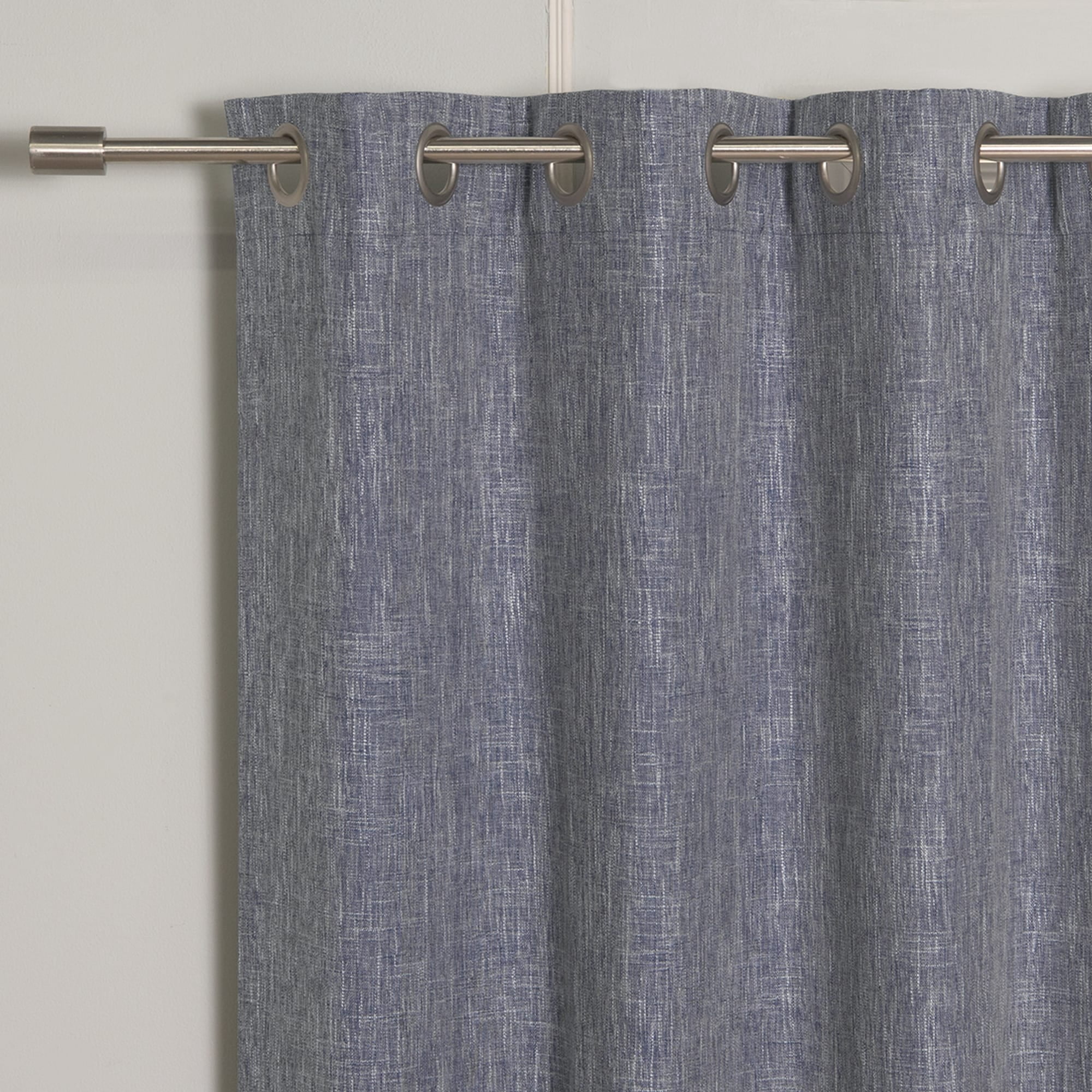 Aurora Home Mix & Match Tulle & Linen-Look Grommet Blackout Curtains ...