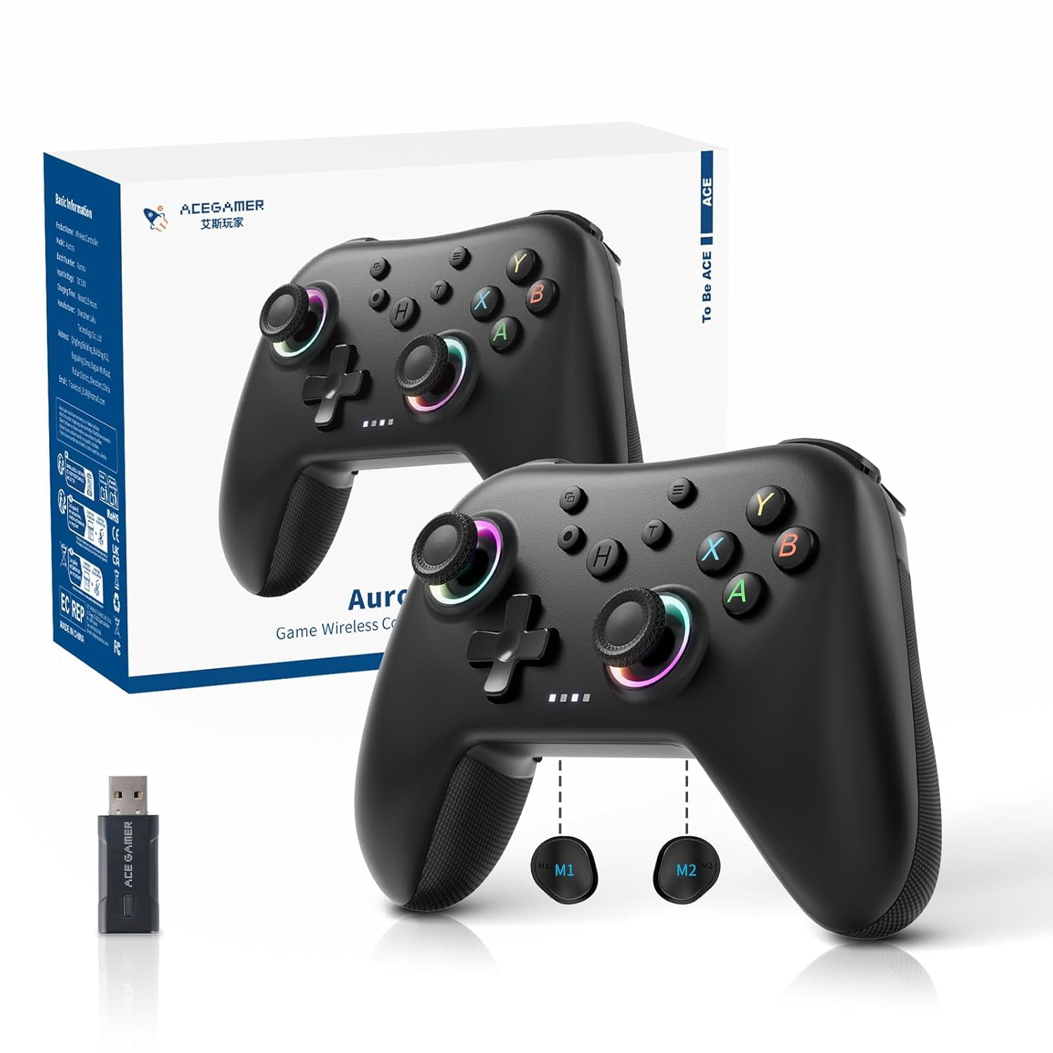 Aurora II 2.4G Wireless Bluetooth Controller for PC/Android/Switch/iOS ...
