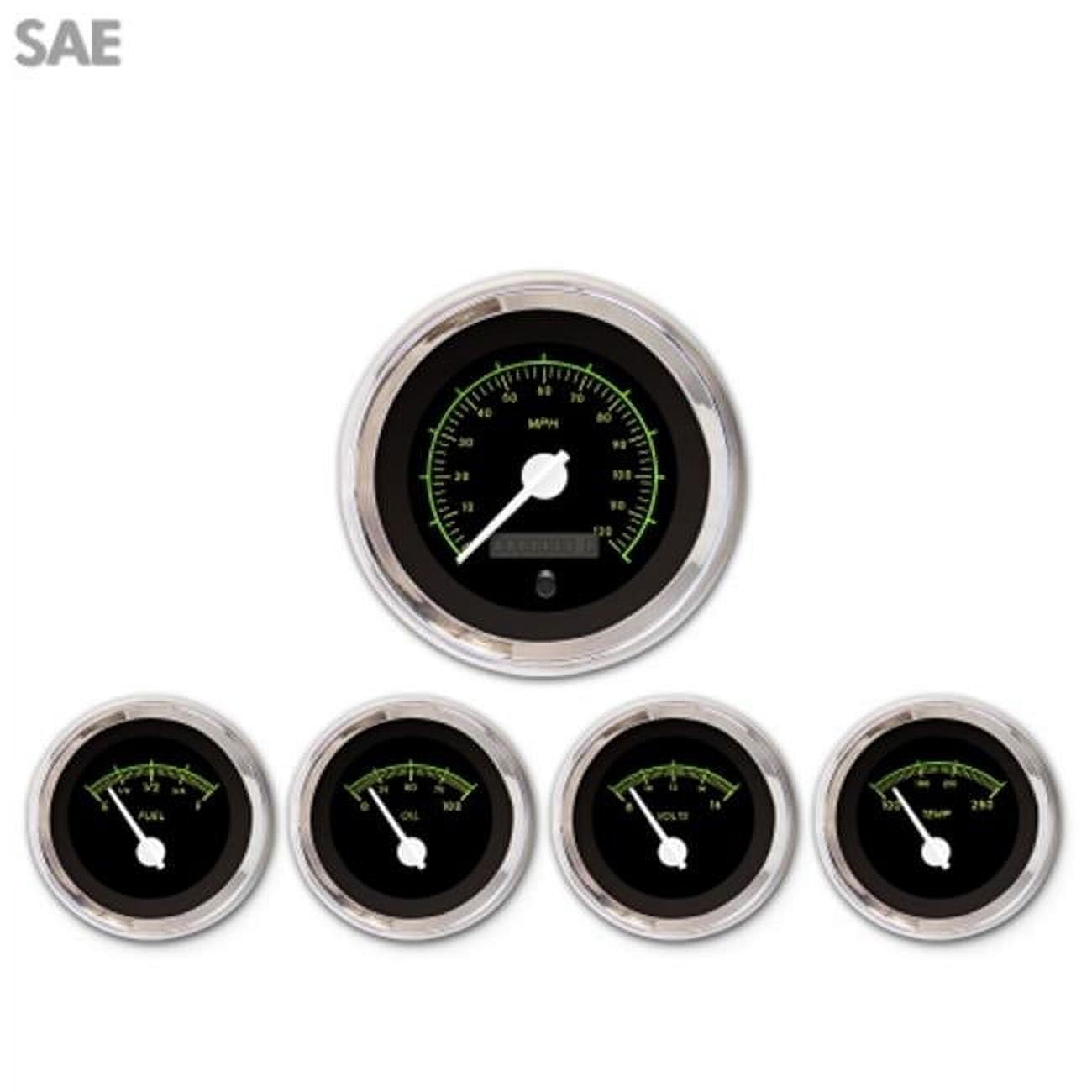 Aurora Instruments 5 Gauge Set - SAE V by Black - White Modern Needles ...