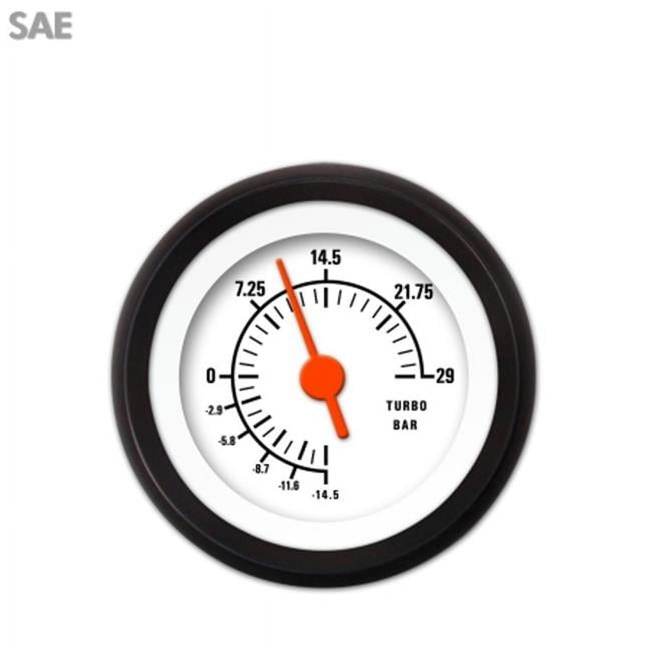 Aurora Instruments GAR2108ZE by MACAH Turbo Gauge - SAE Muscle White ...