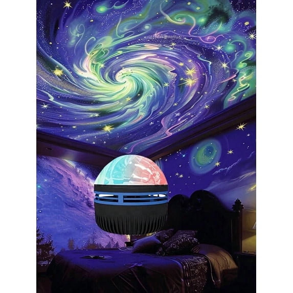 Aurora LED Star Projector with RGB Remote, Galaxy Night Light for ...