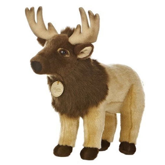 Aurora - Large Brown Miyoni - 13" Elk - Realistic Stuffed Animal ...