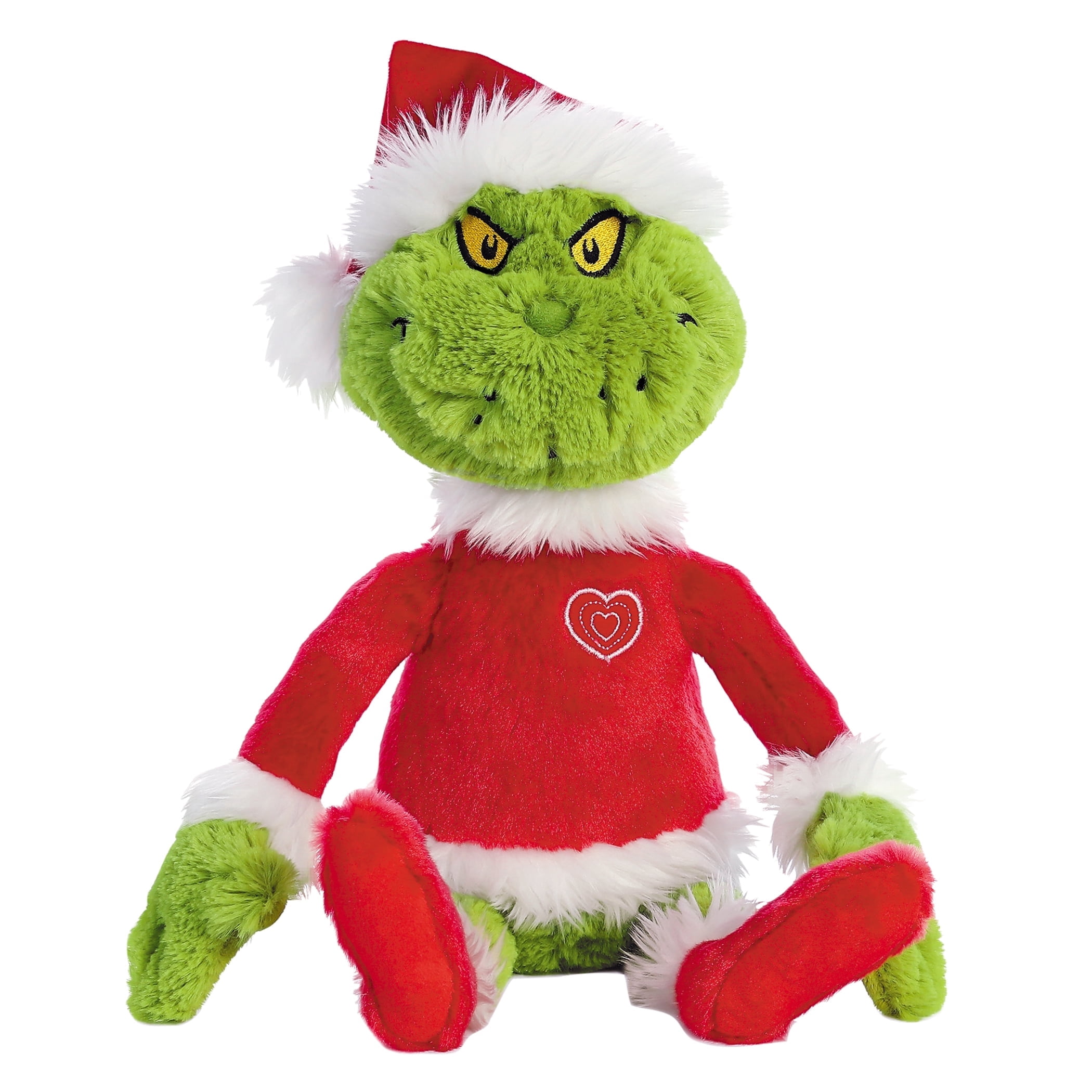 Aurora - Large Green Dr. Seuss - 16" Grinch Santa - Whimsical Stuffed ...