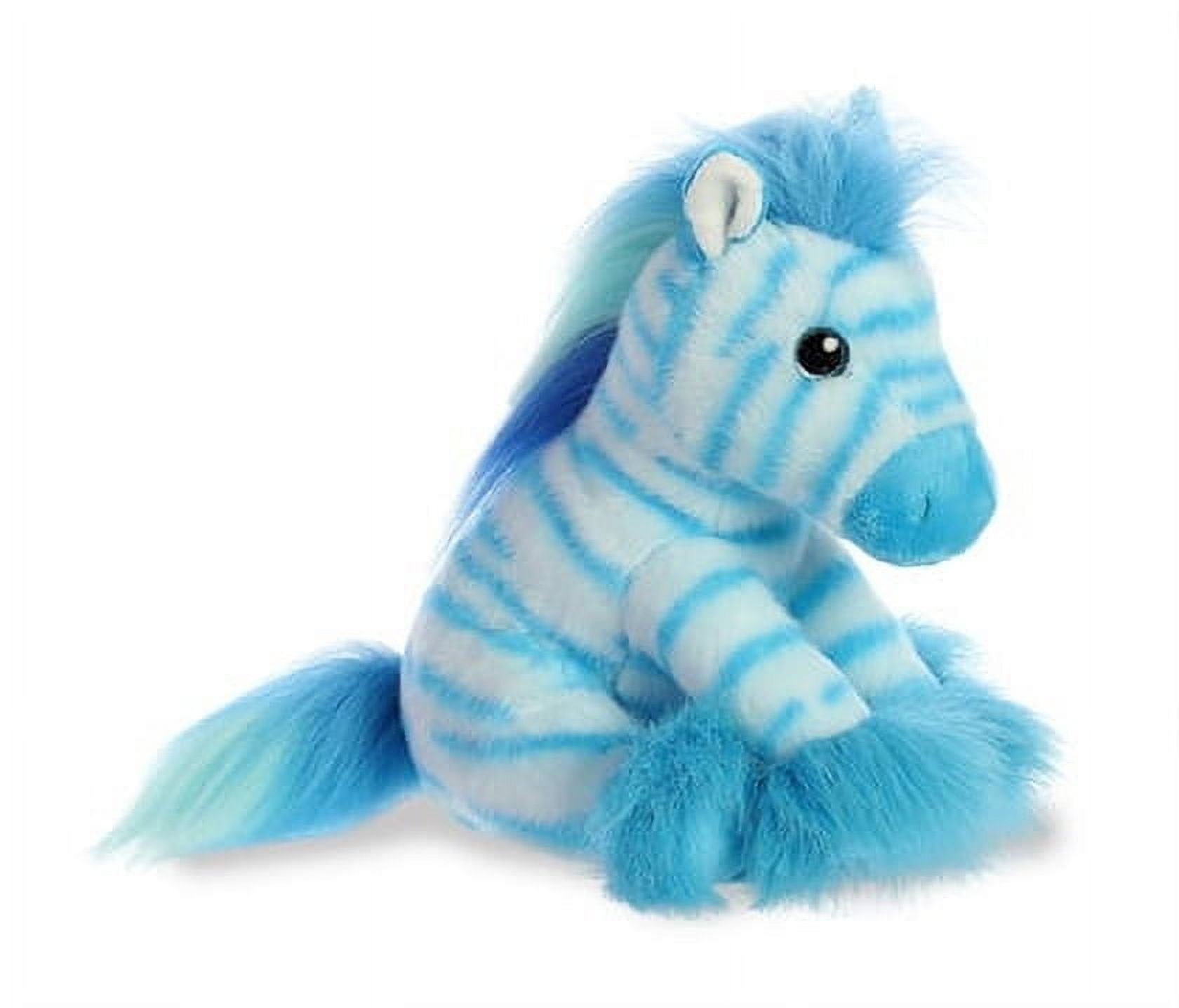 The Blue Zebra, 11" Blueberry Zebra Plush, Soft Striped Design ...
