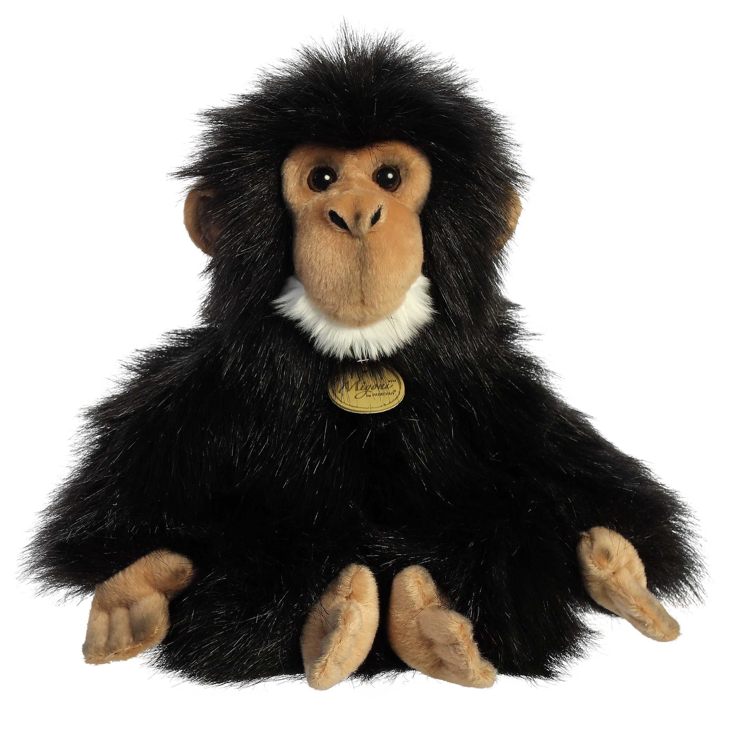 Aurora 9.5 in. Eco Plush Miyoni Chimpanzee Stuffed Toy, Black - Walmart.com
