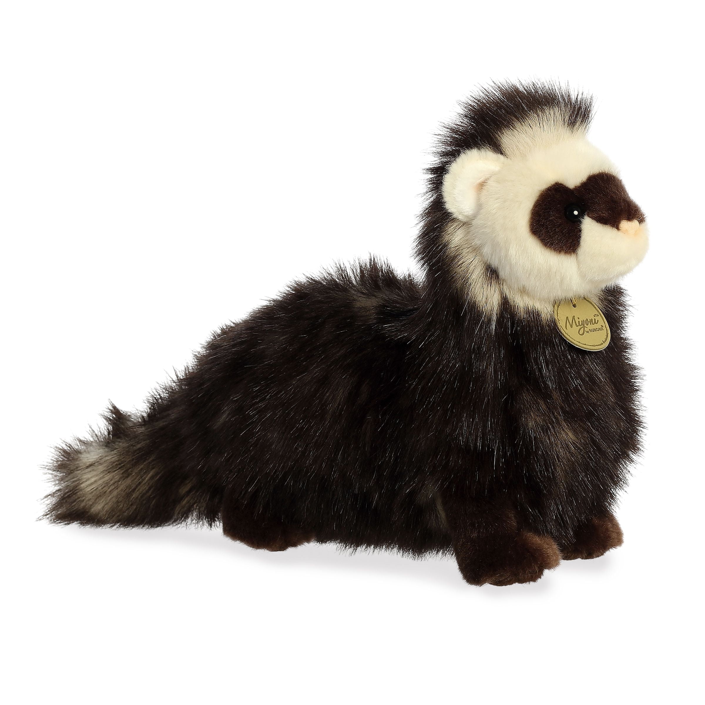 Aurora - Medium Brown Miyoni - 9" Ferret - Realistic Stuffed Animal ...